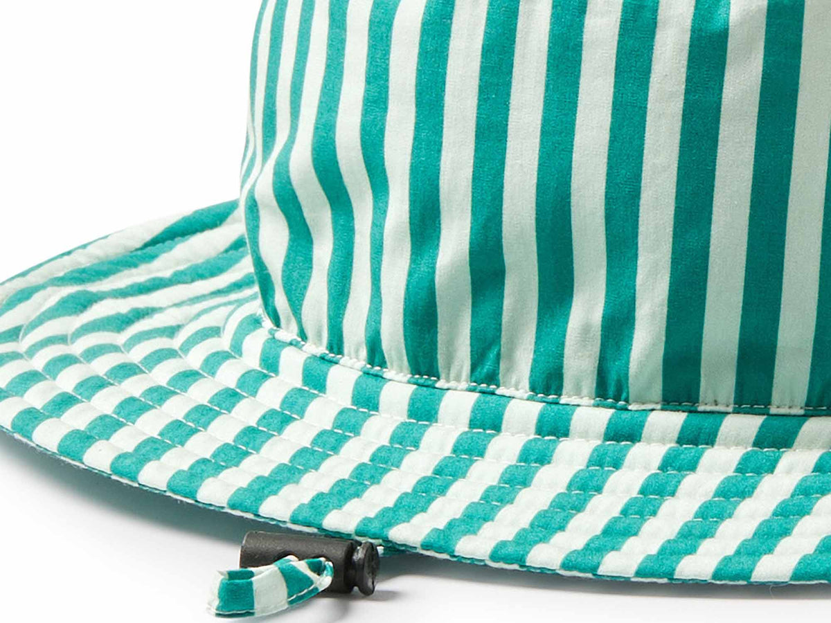 Wilson & Frenchy Sun Hat Green Bean Stripe | Wilson & Frenchy Swim Sun Hat Green Stripe | Young ...