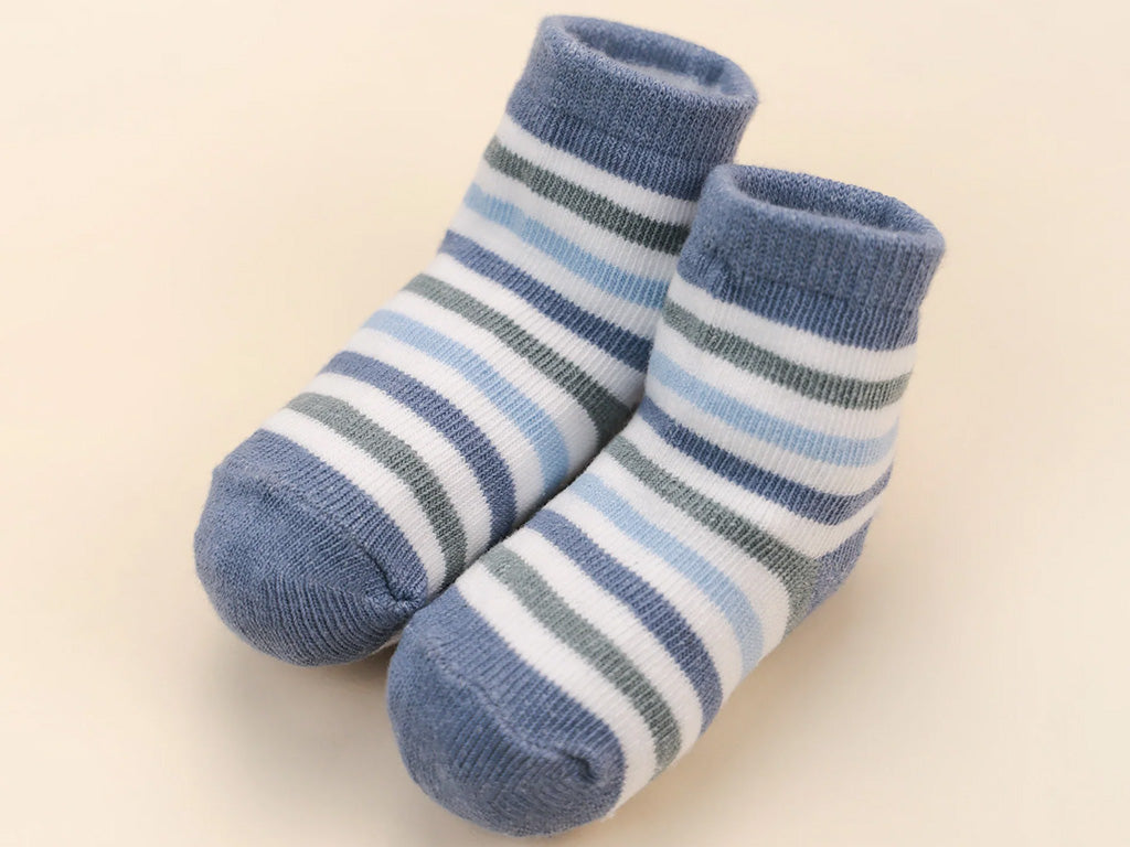 Lummi in Colour Baby Socks 0-6 months Green and Blue Stripe | Good baby ...
