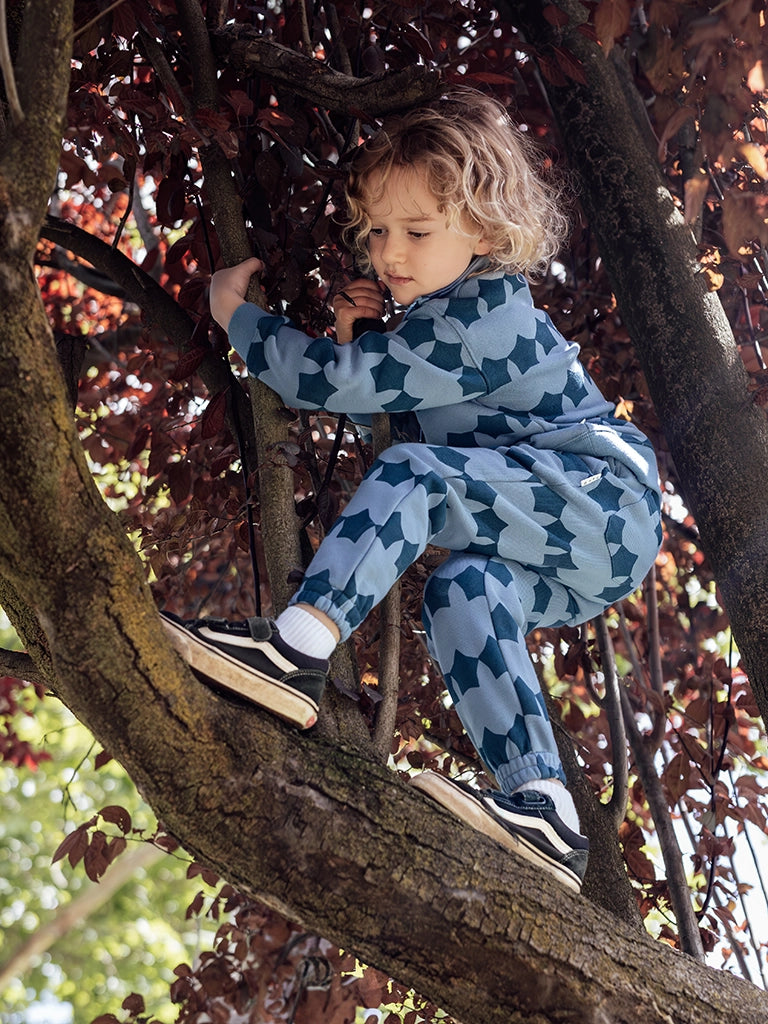 Olive + The Captain Zip Pullover Midnight Supernova | Blue Stars Sweat ...